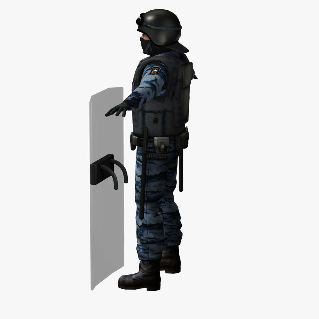 3d model omon russian police officer