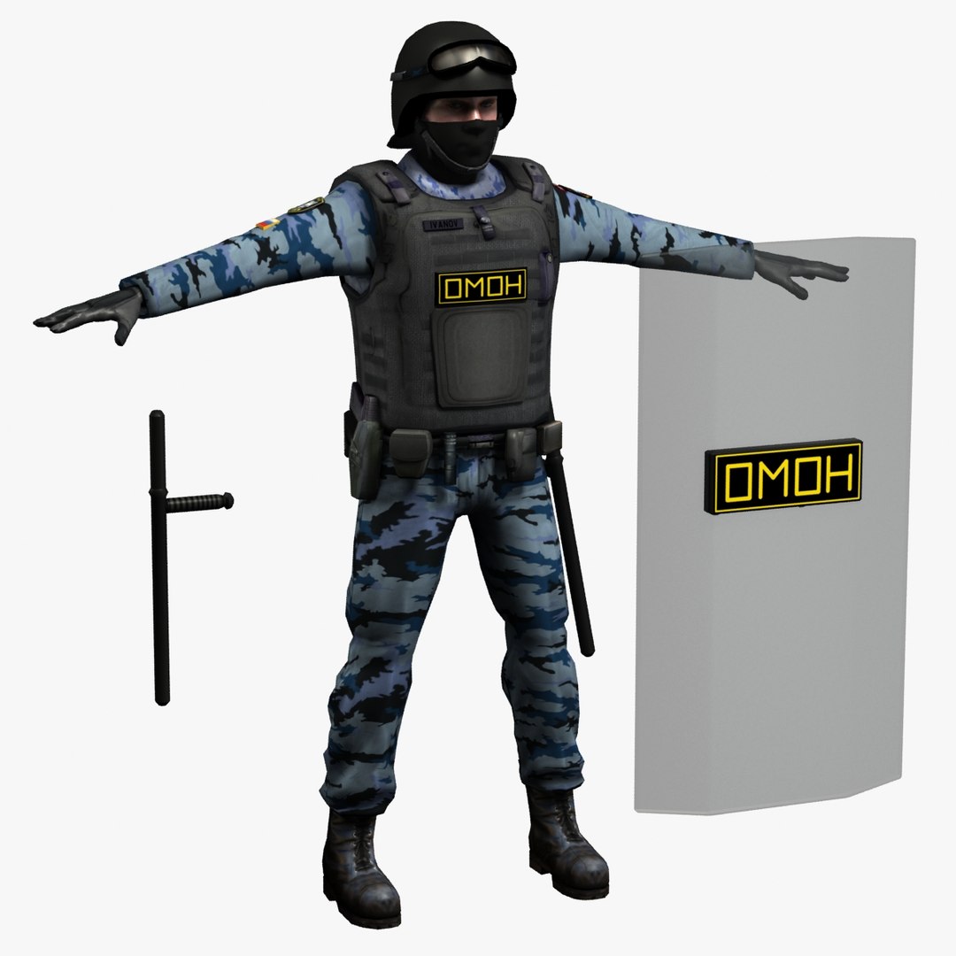 3d Model Omon Russian Police Officer