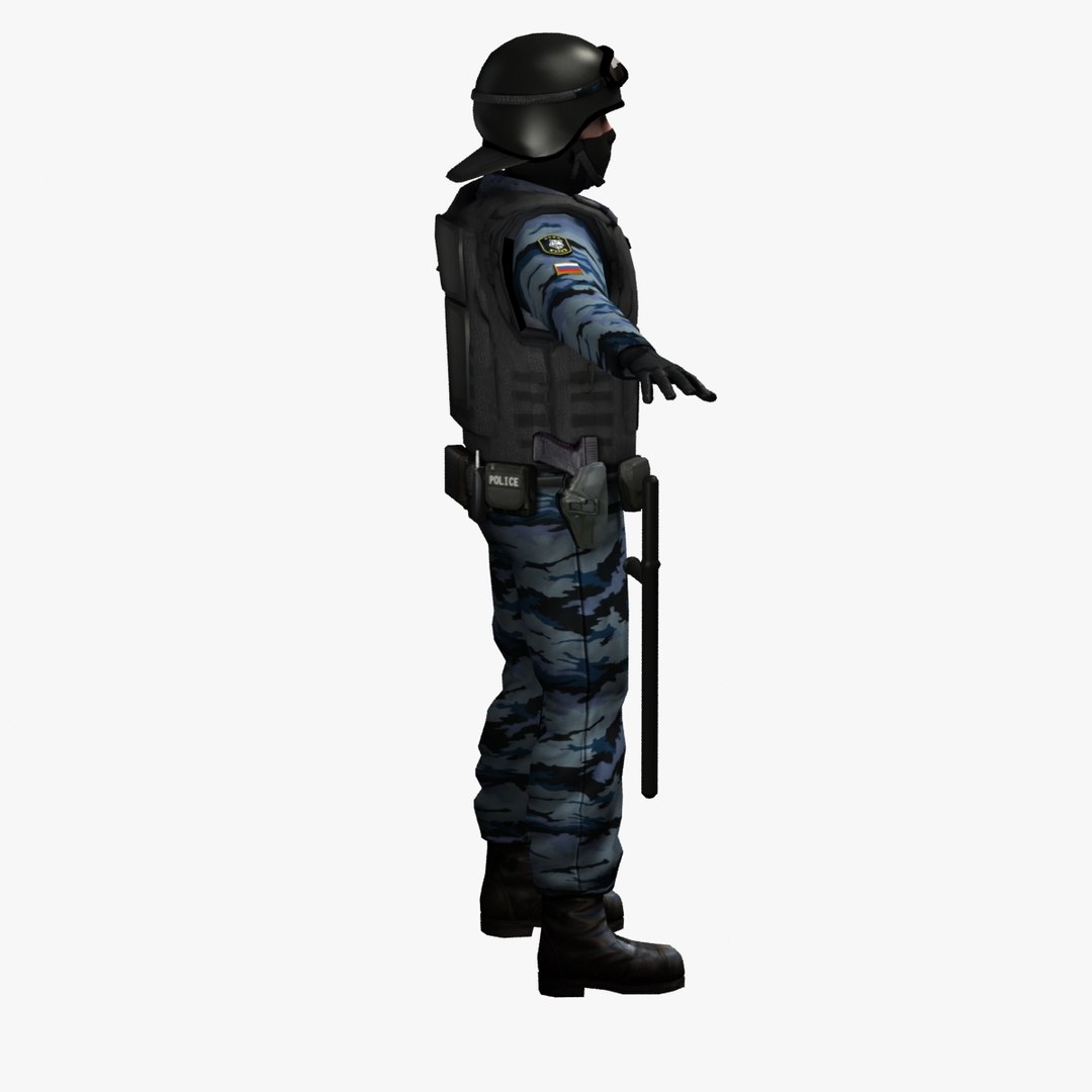 3d model omon russian police officer