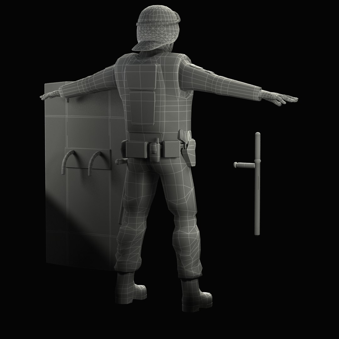 3d Model Omon Russian Police Officer