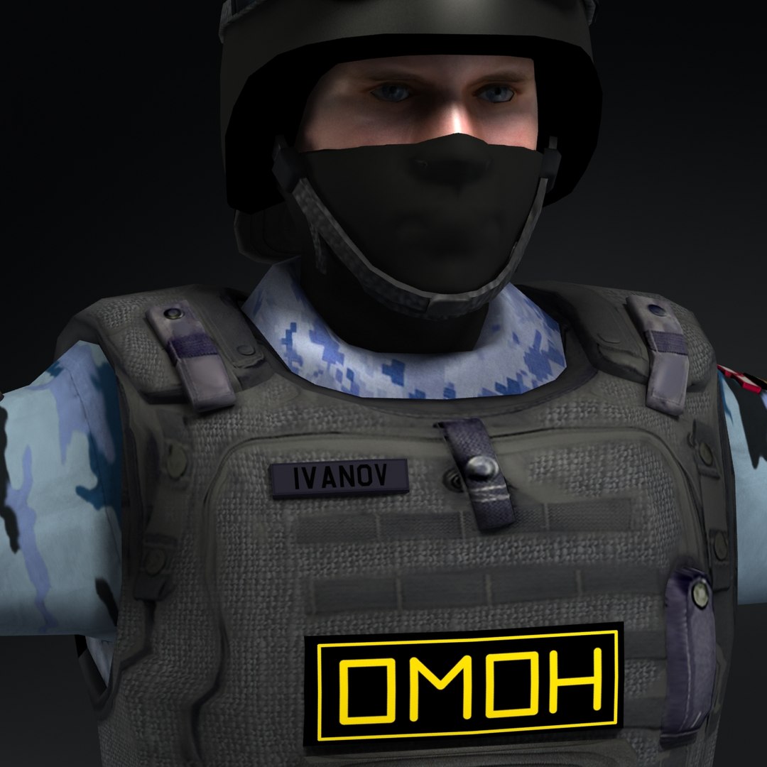 3d Model Omon Russian Police Officer