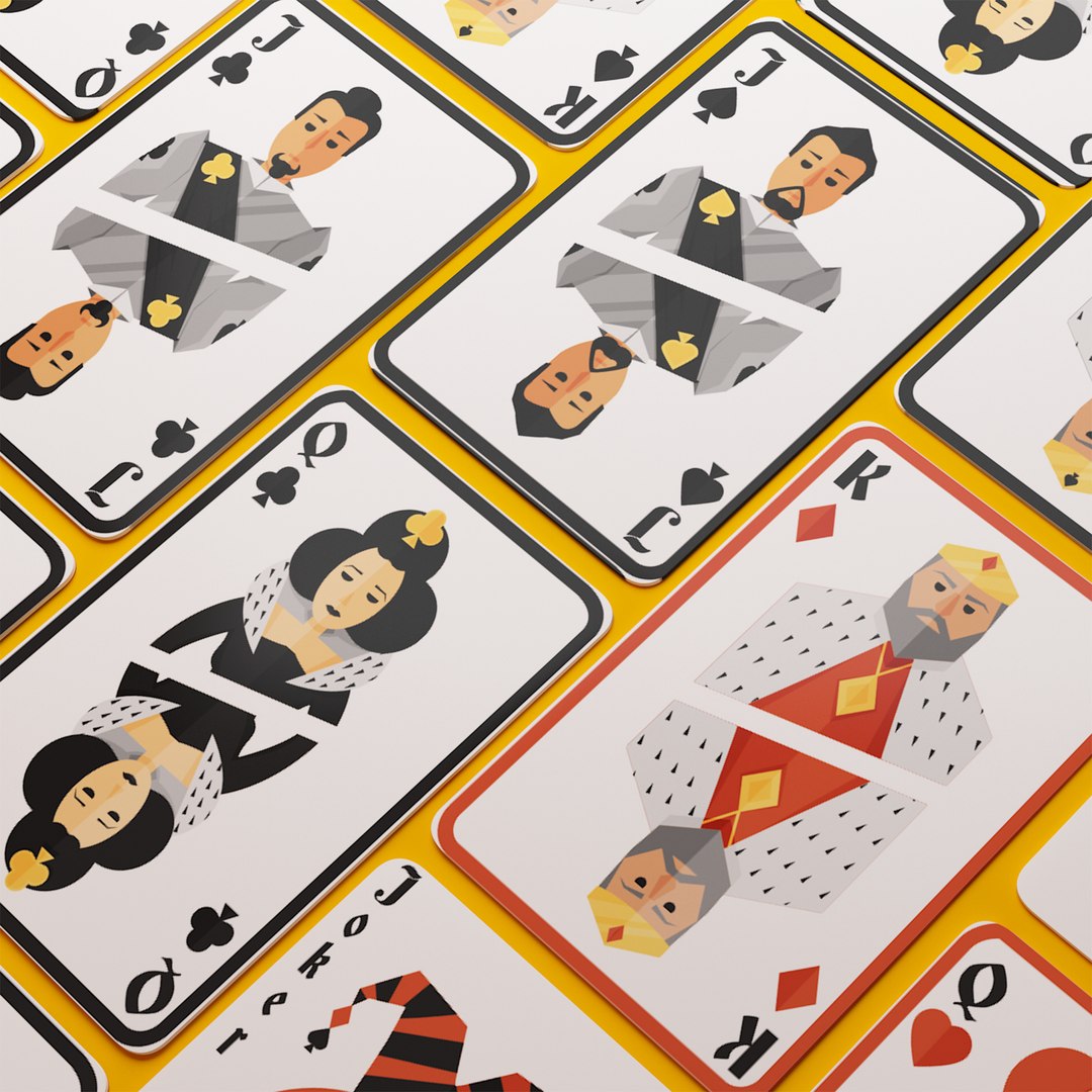 Playing Cards Spread On Floor - 3D Model Ready To Render Inside 3dsMax ...