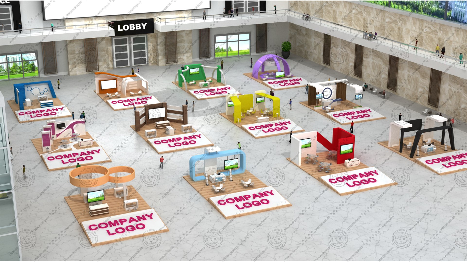3D Exhibition Area Virtual Summit Model - TurboSquid 1695156