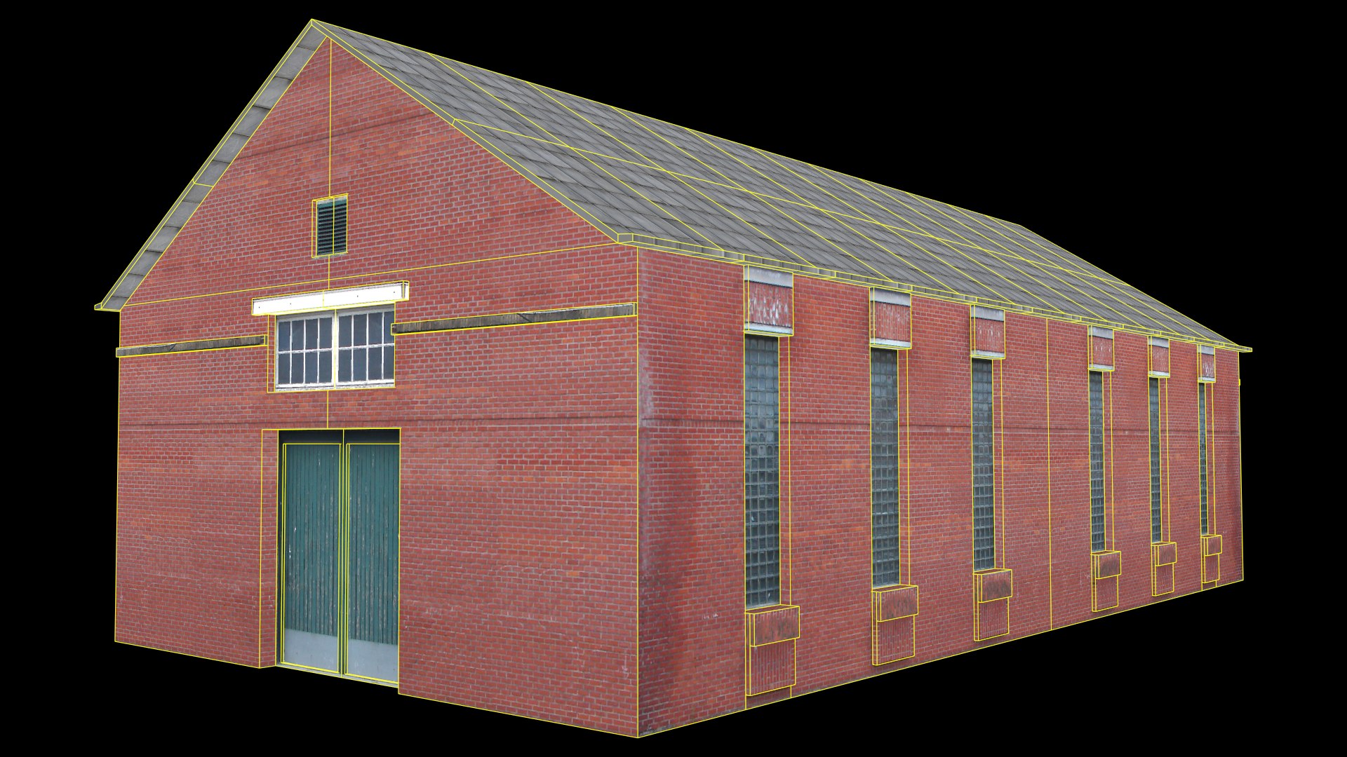 Fire Station Brick Building Low Poly 3D - TurboSquid 1839221