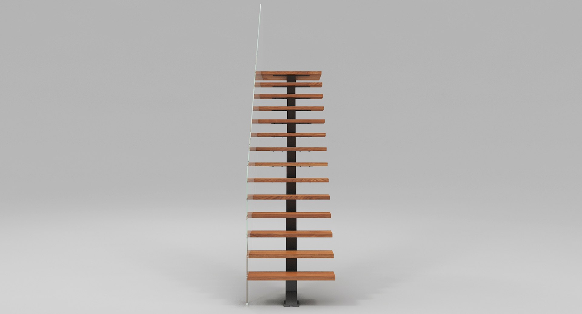 3D modern floating stair model - TurboSquid 1423950