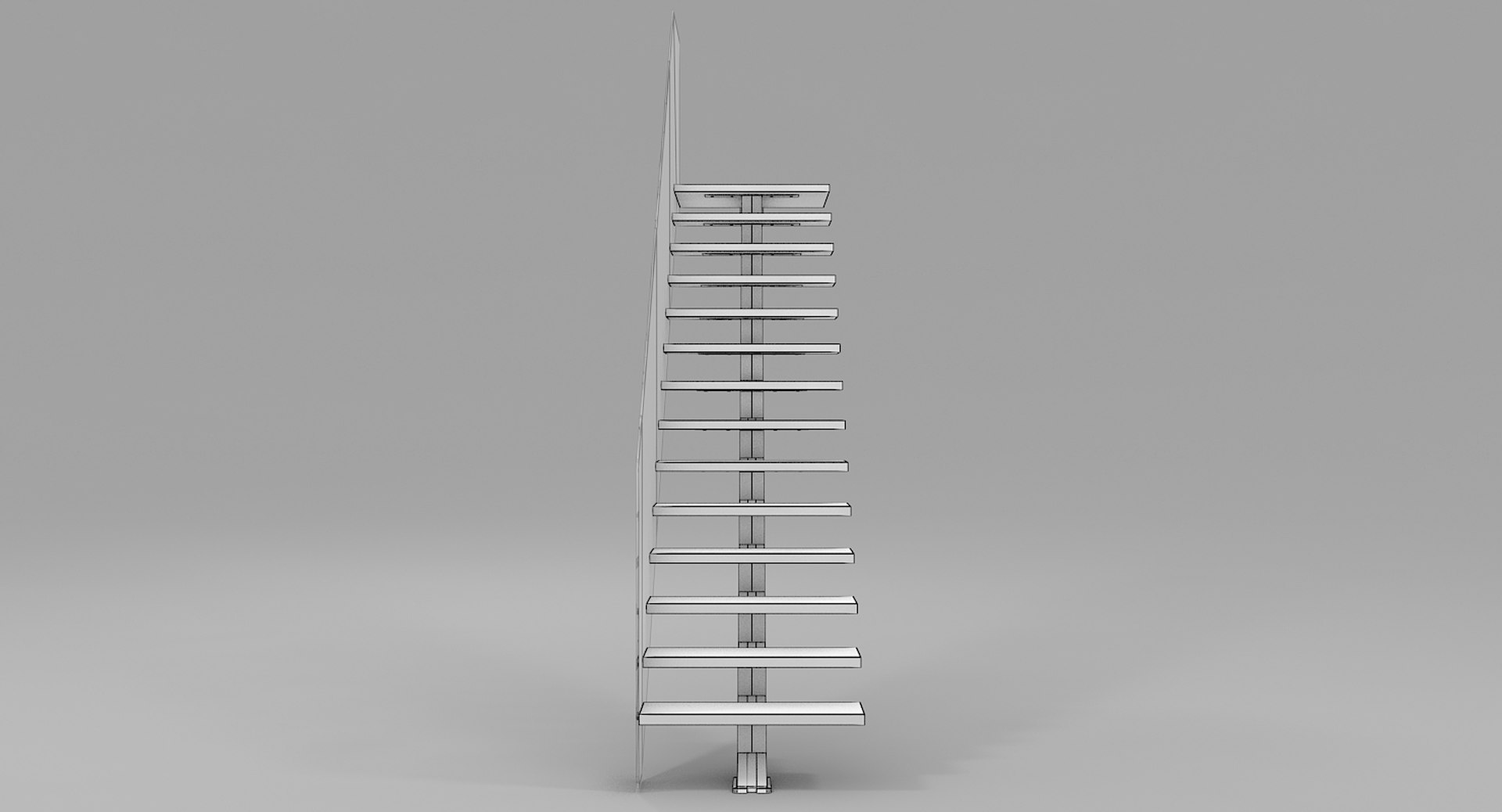 3D modern floating stair model - TurboSquid 1423950