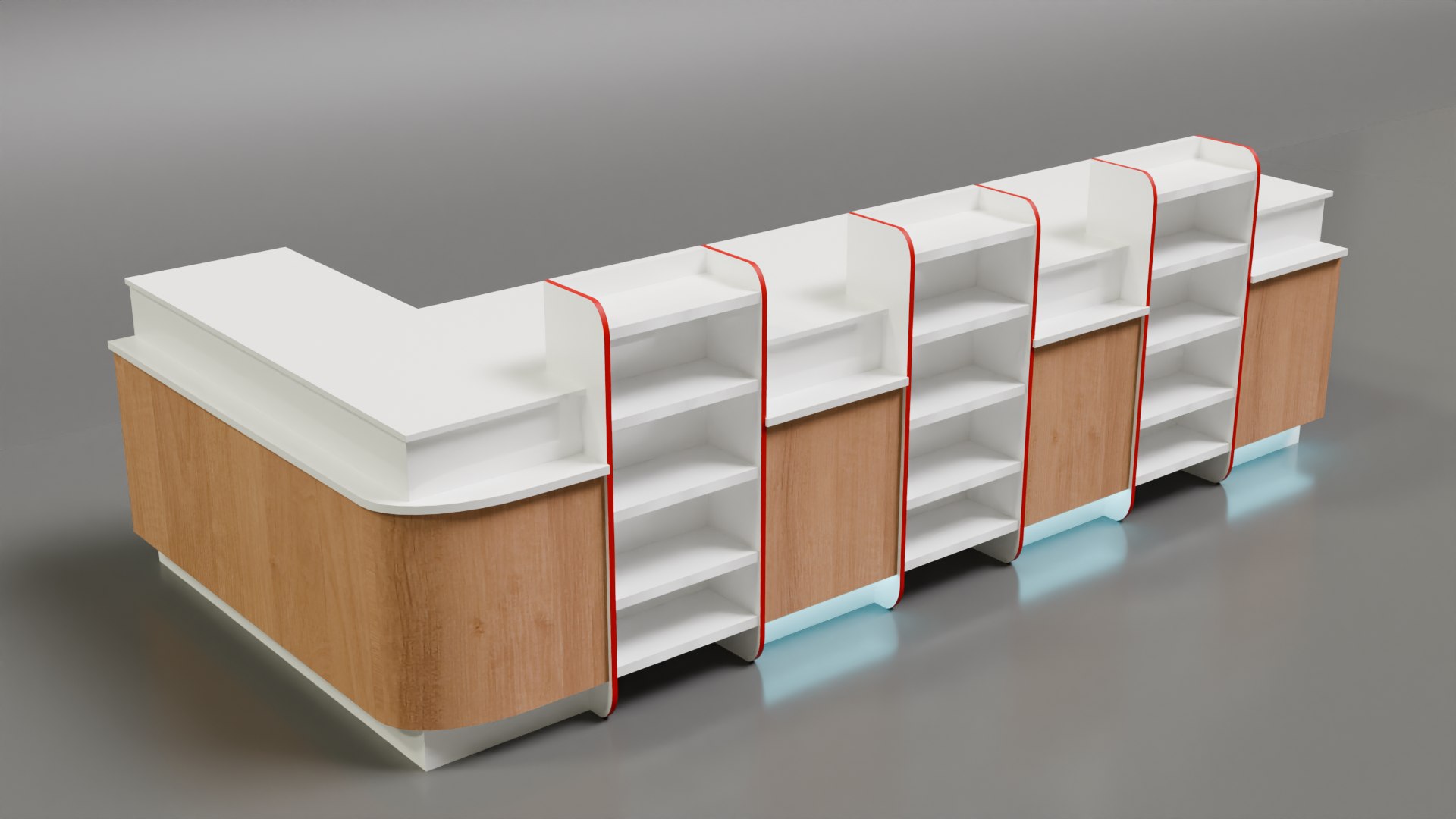 Low Poly Counter Desk 3D Model - TurboSquid 2181747