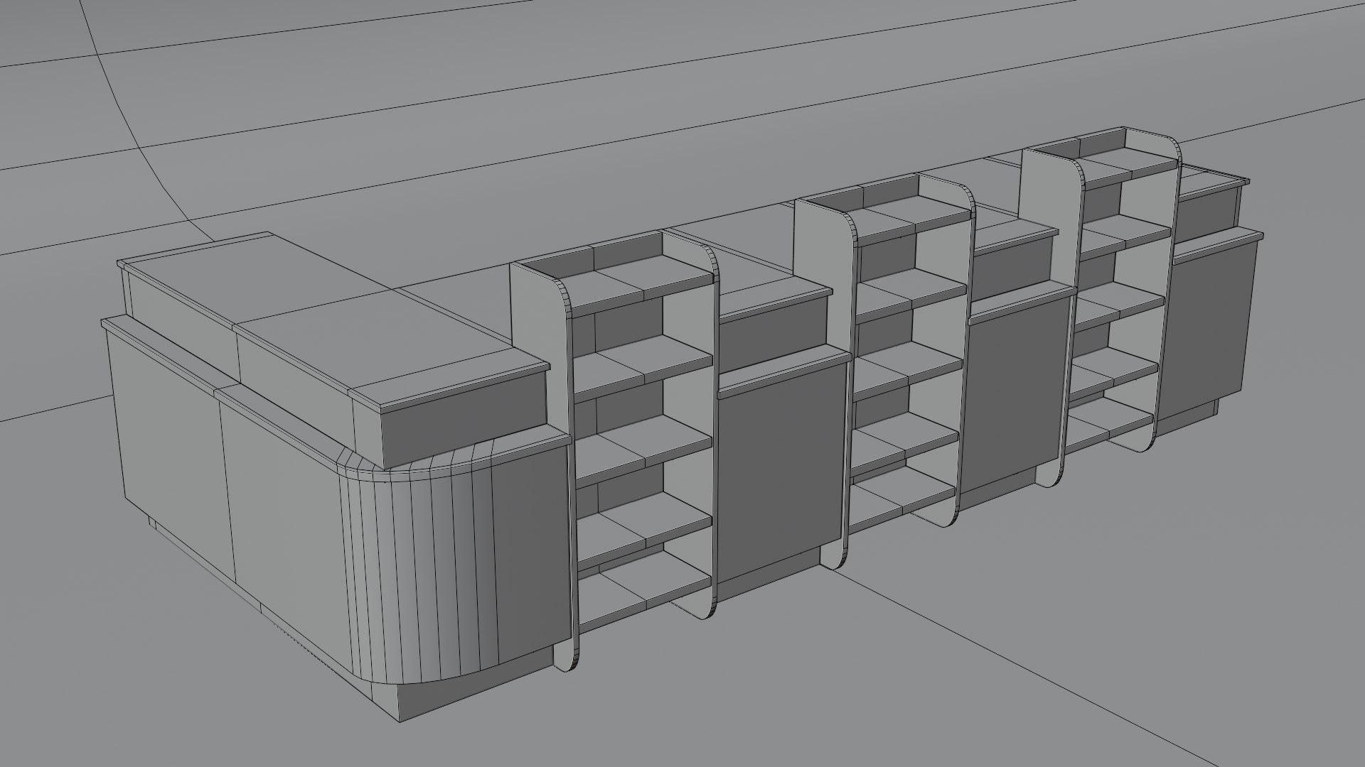 Low Poly Counter Desk 3D Model - TurboSquid 2181747