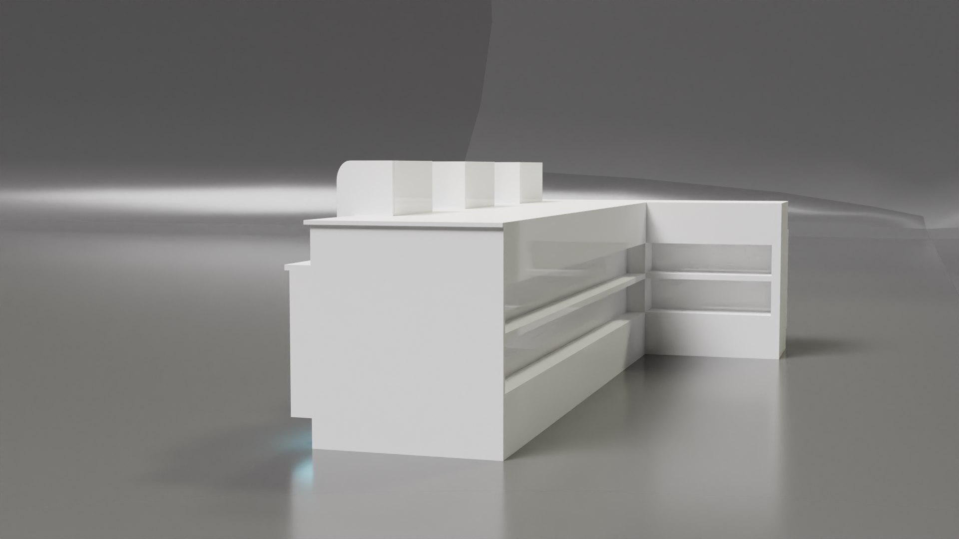 Low Poly Counter Desk 3D Model - TurboSquid 2181747