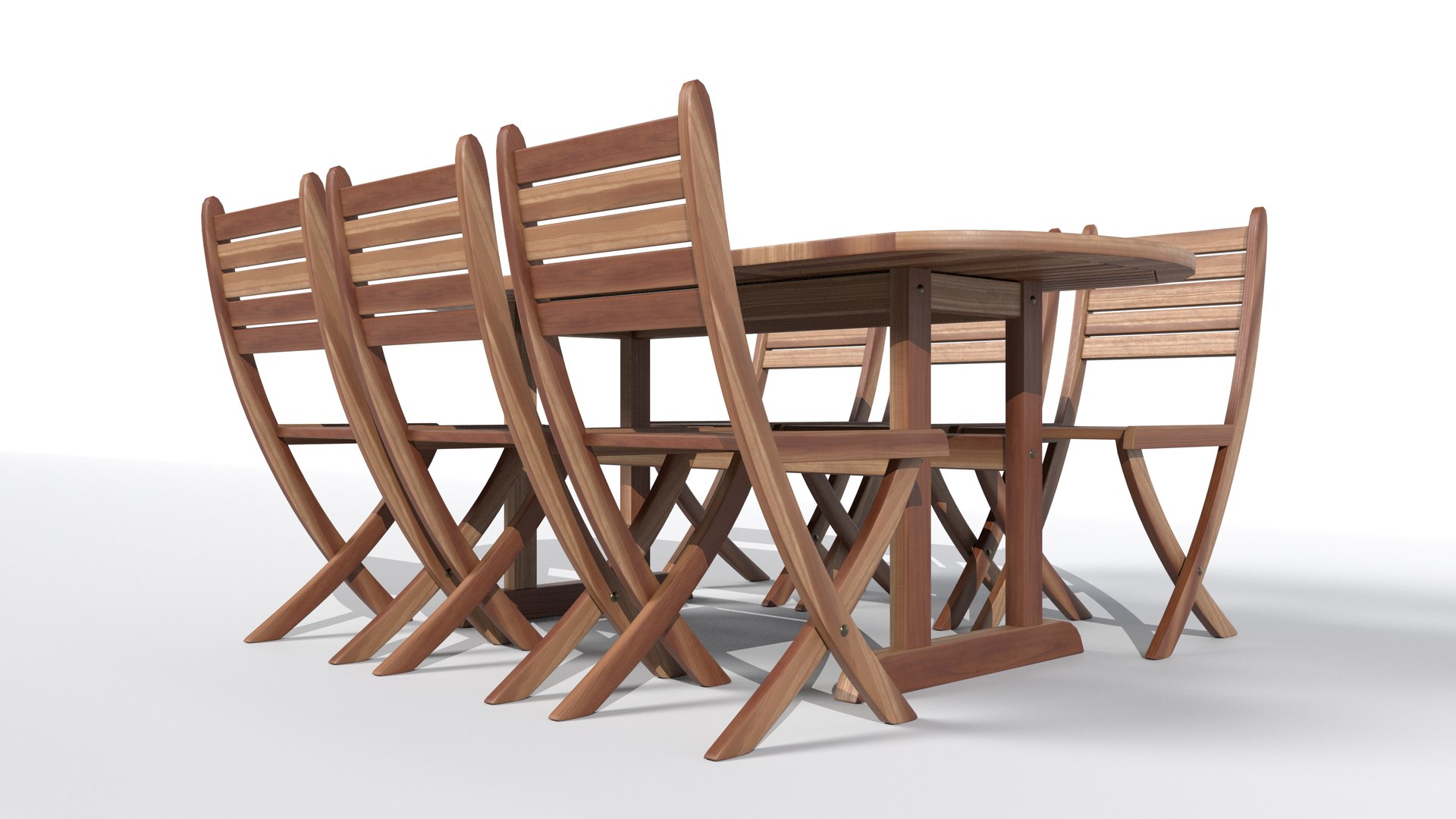 Garden Dining Table 3D Model - TurboSquid 1843590