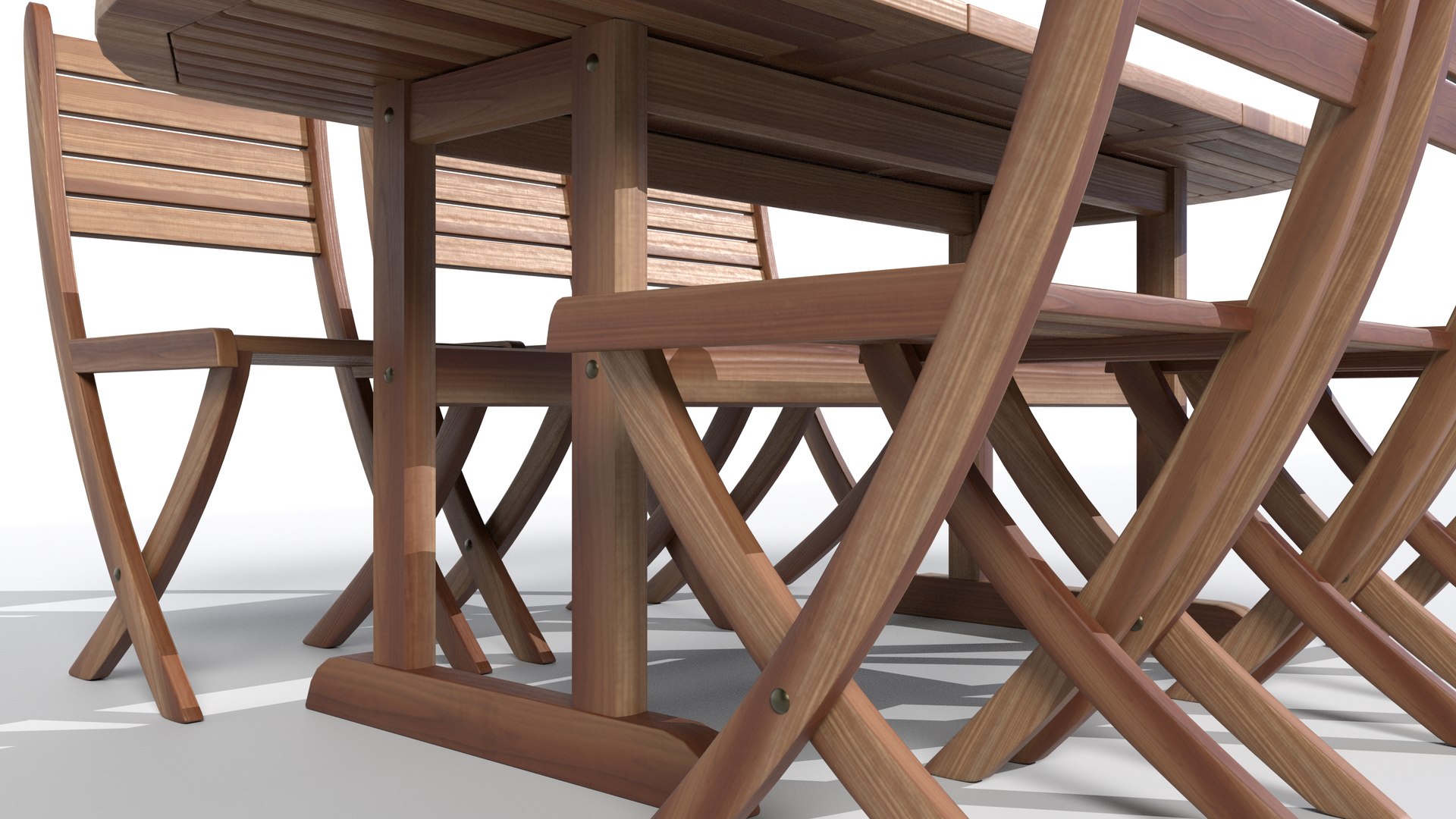 Garden Dining Table 3D Model - TurboSquid 1843590