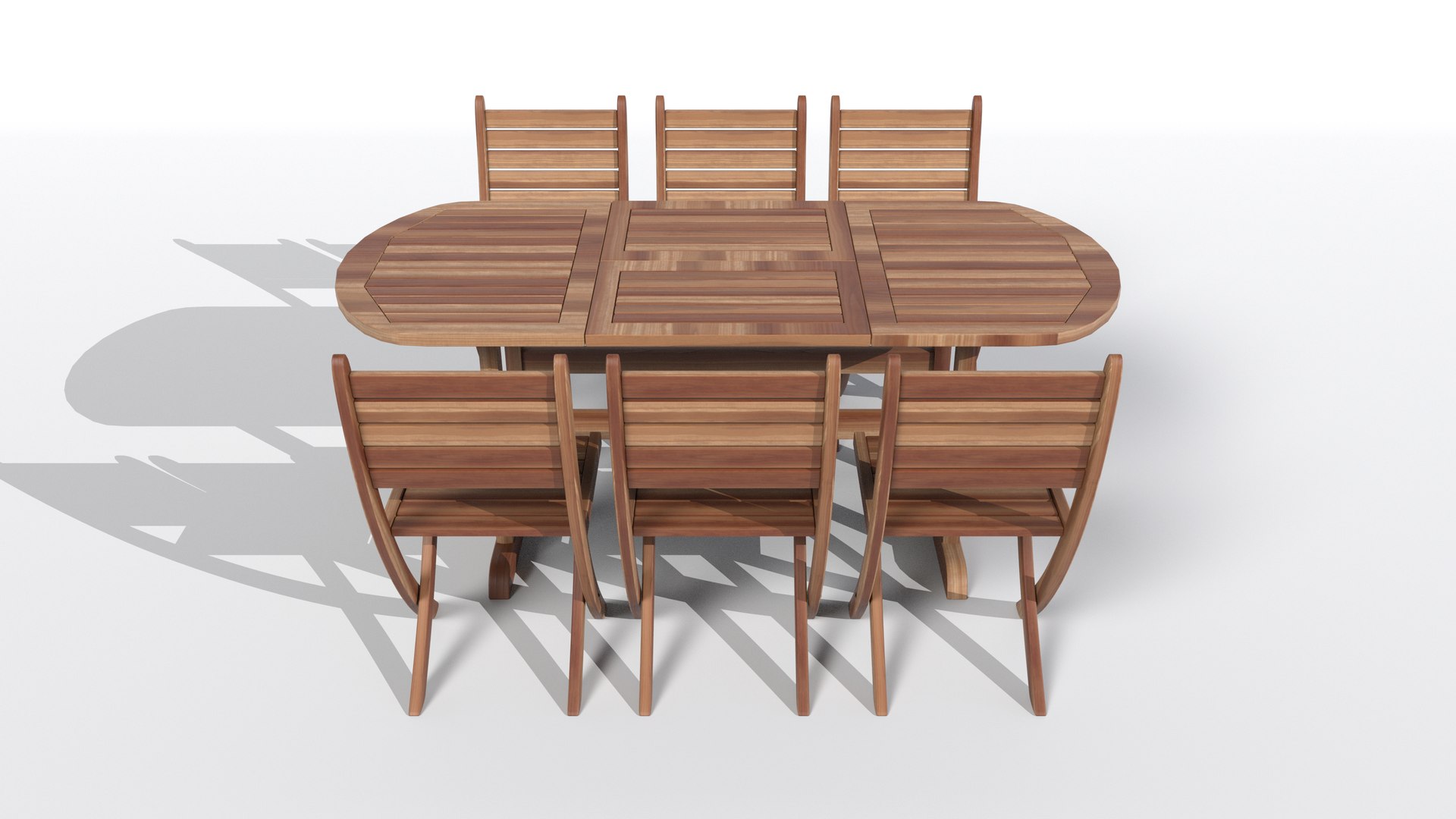 Garden Dining Table 3D Model - TurboSquid 1843590