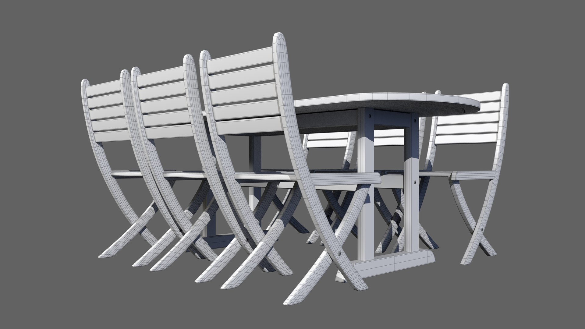 Garden Dining Table 3D Model - TurboSquid 1843590