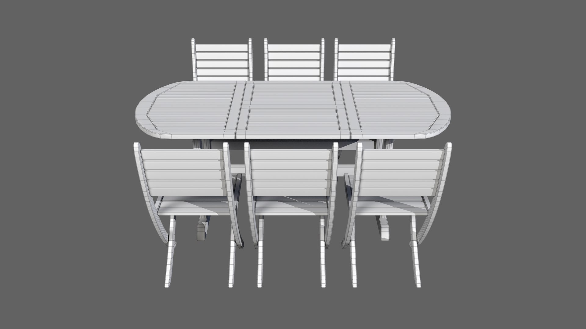 Garden Dining Table 3D Model - TurboSquid 1843590