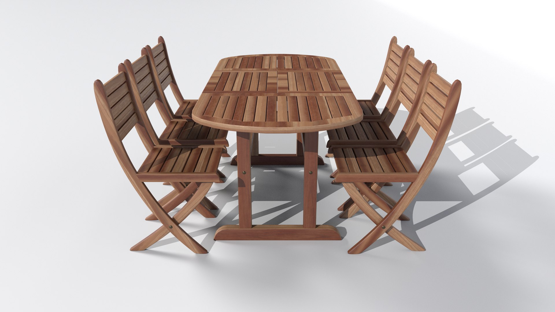 Garden Dining Table 3D Model - TurboSquid 1843590