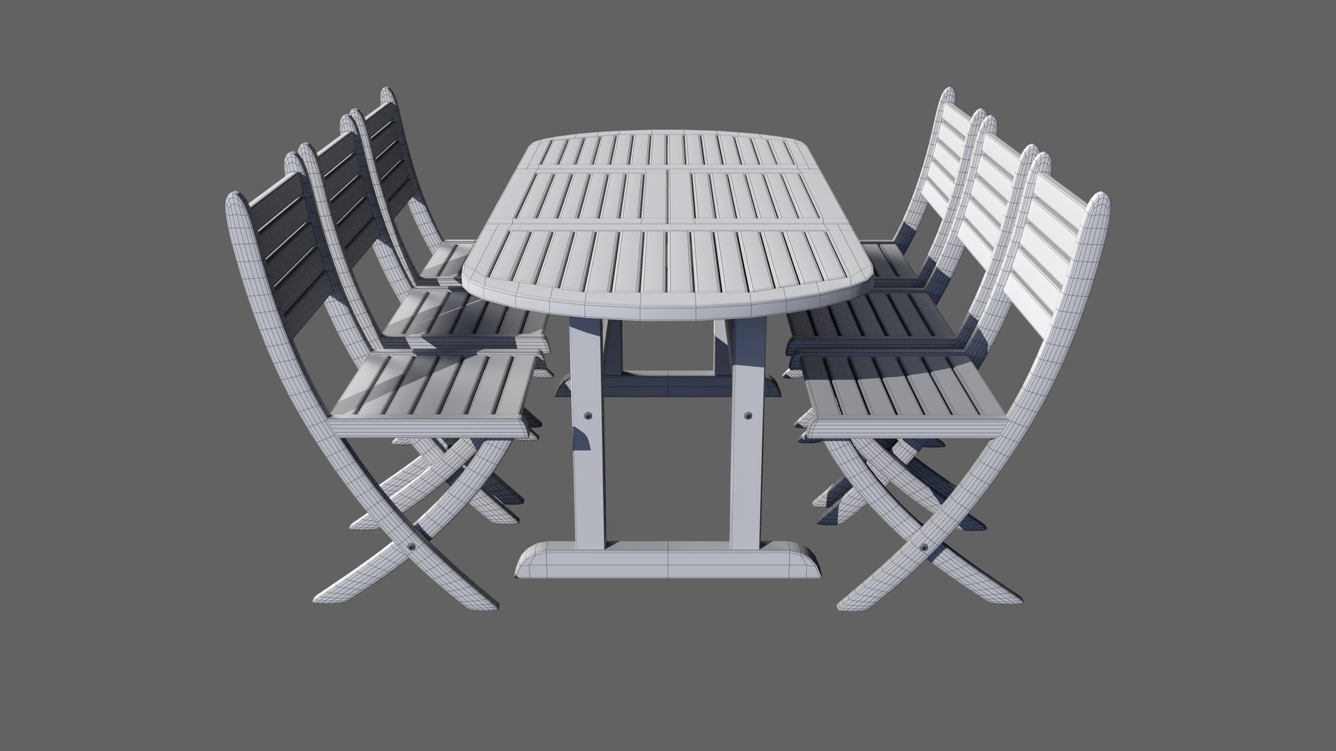 Garden Dining Table 3D Model - TurboSquid 1843590
