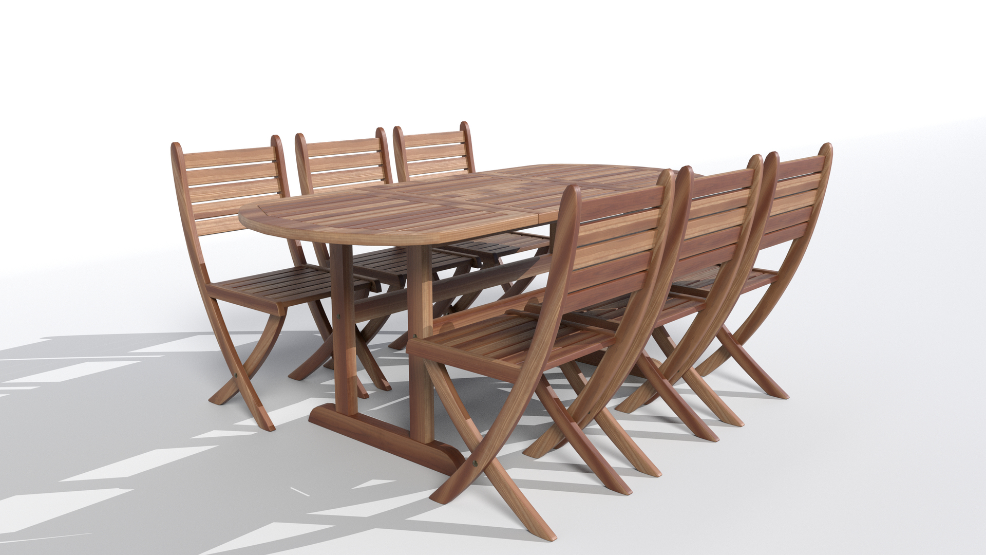 Garden Dining Table 3D Model - TurboSquid 1843590