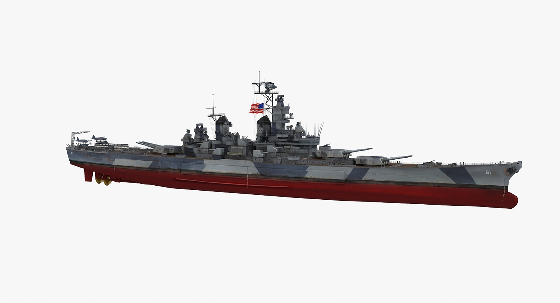 3D Uss Iowa Bb-61 Model - TurboSquid 1323203