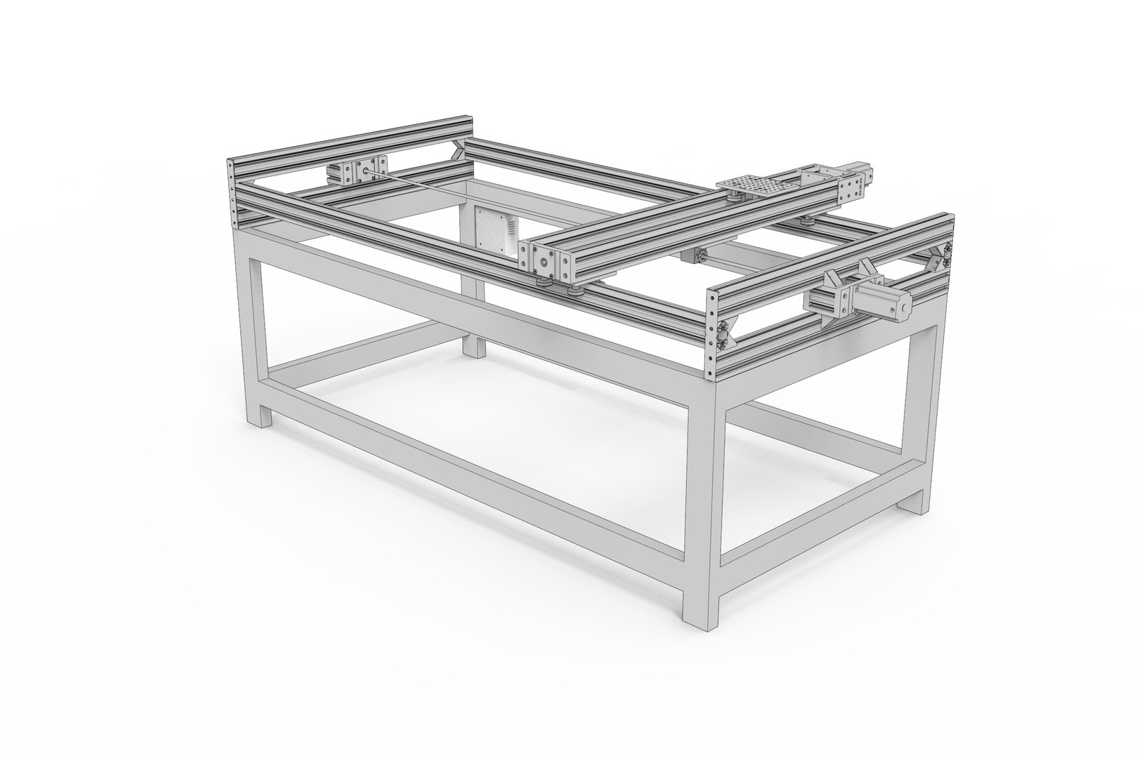 2 Axis Table CNC 1220 X 2440 Model - TurboSquid 2108223