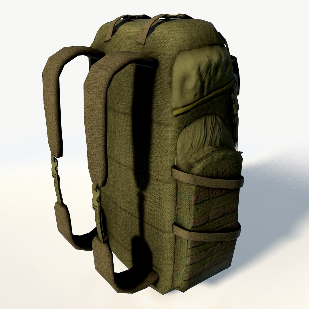 3d Military Backpack Model