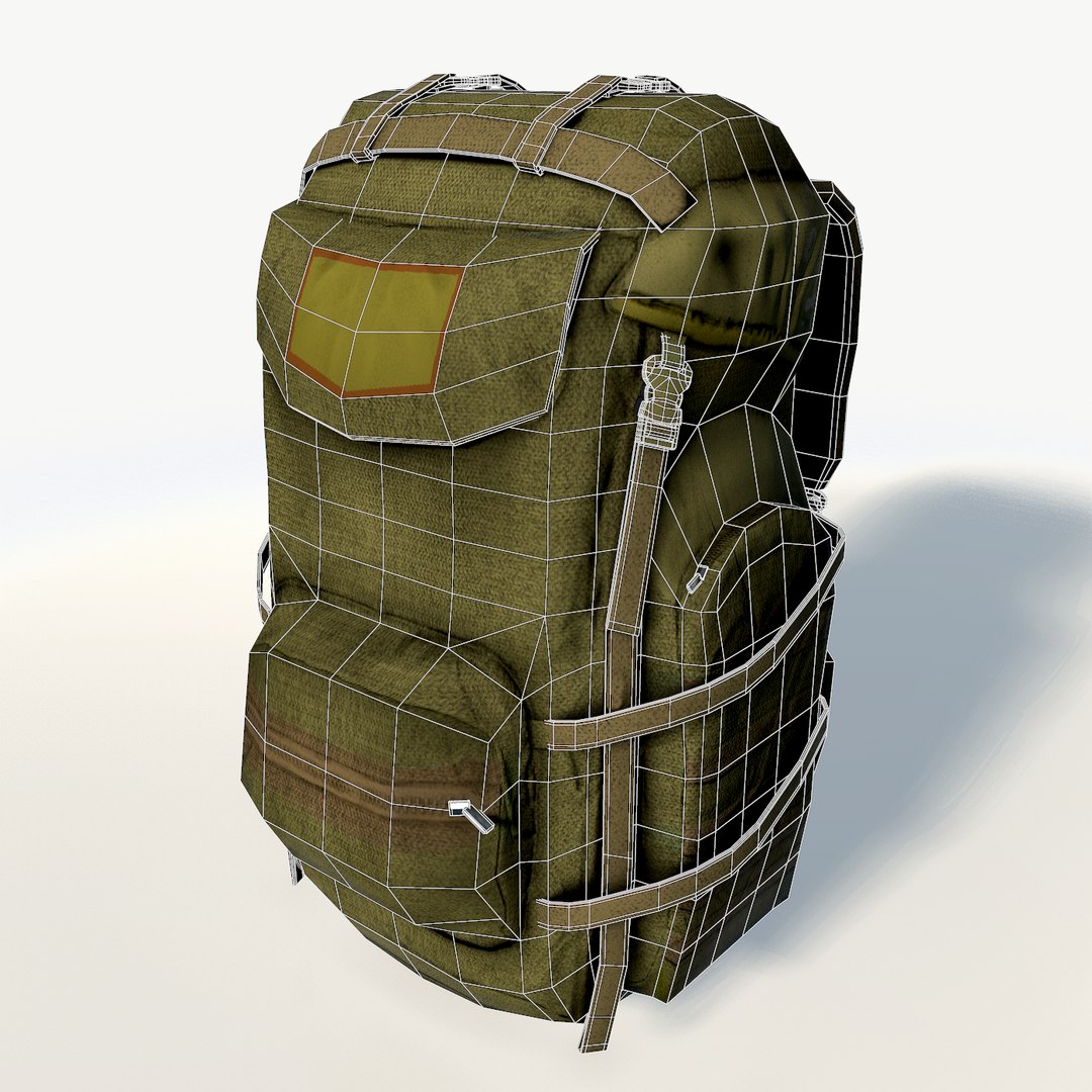 3d Military Backpack Model