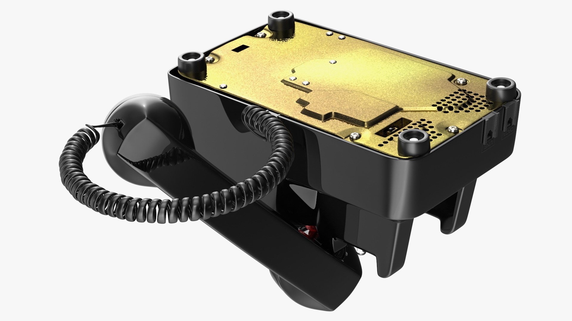 3D Antique Retro Telephone Off Hook model - TurboSquid 1789450