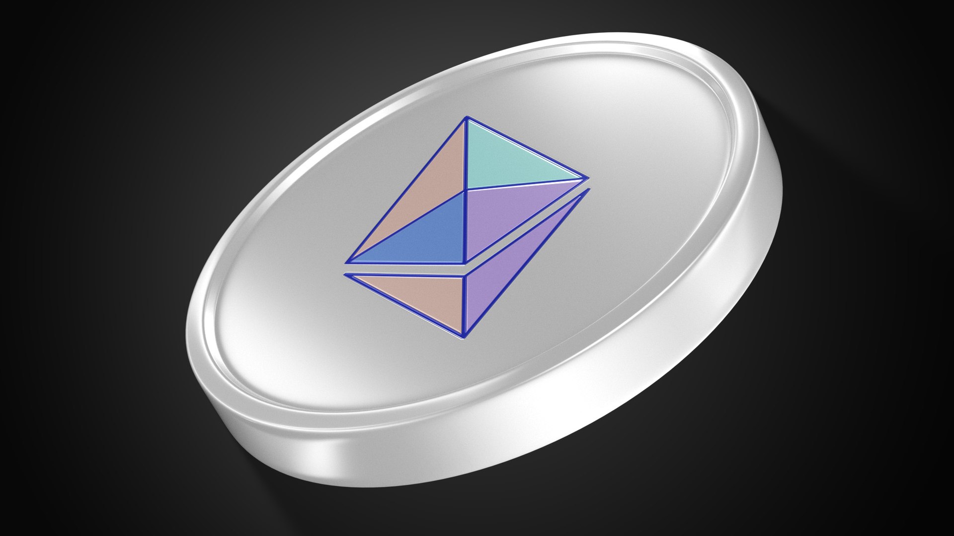 3D Ethereum ETH Color Coin - TurboSquid 2395783