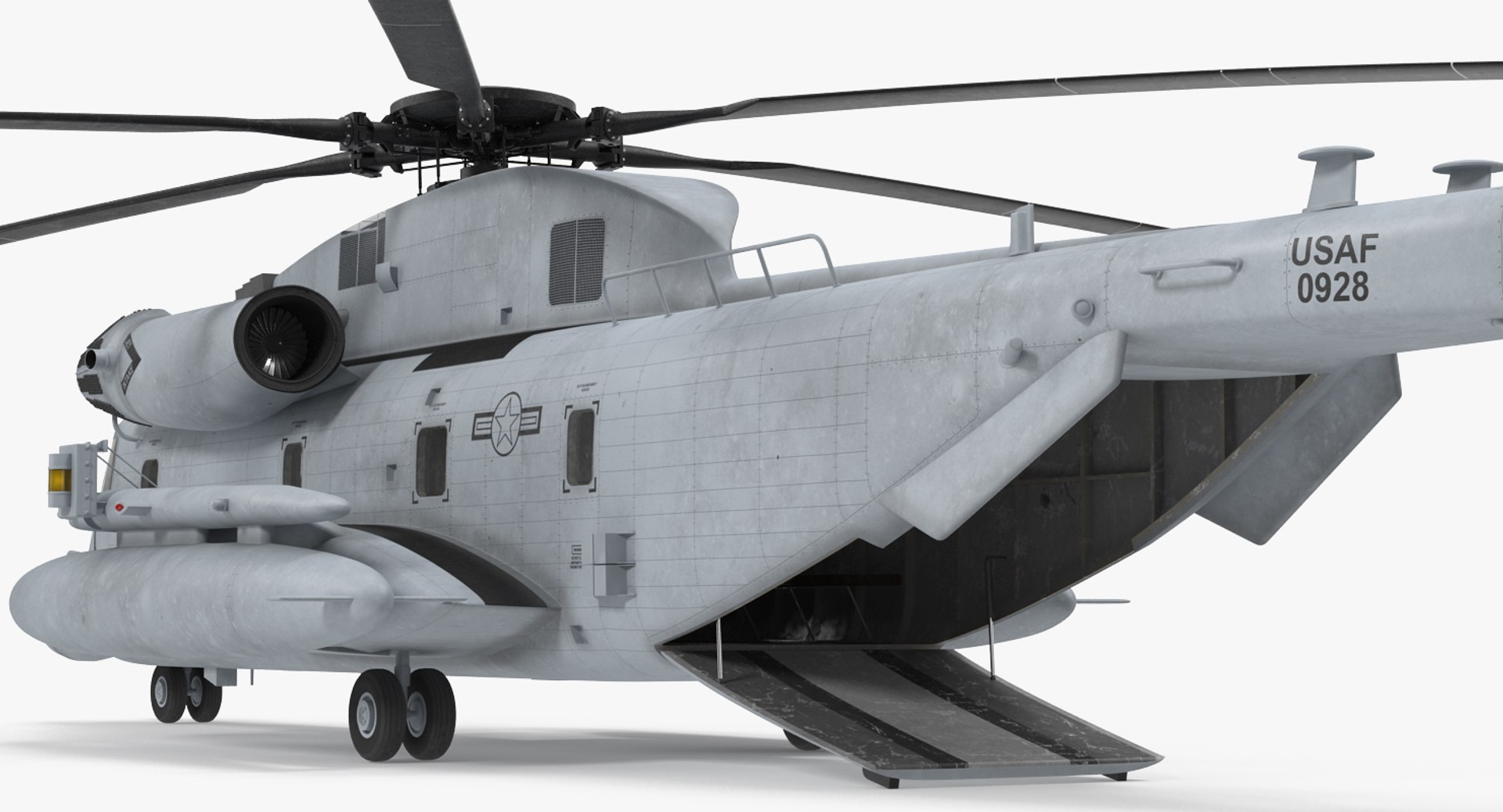 3d model of sikorsky mh-53 pave usaf