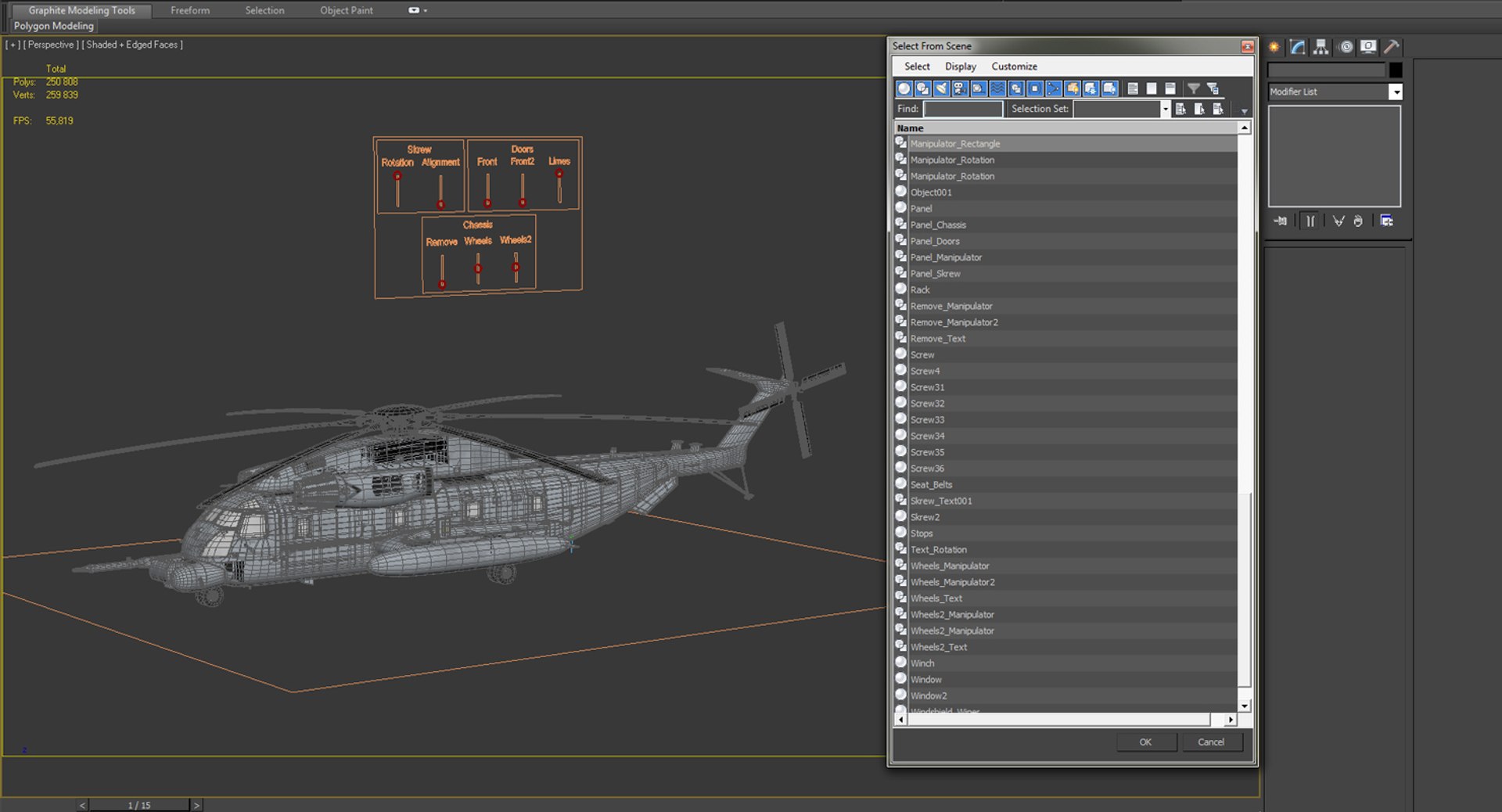 3d model of sikorsky mh-53 pave usaf