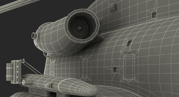3d model of sikorsky mh-53 pave usaf