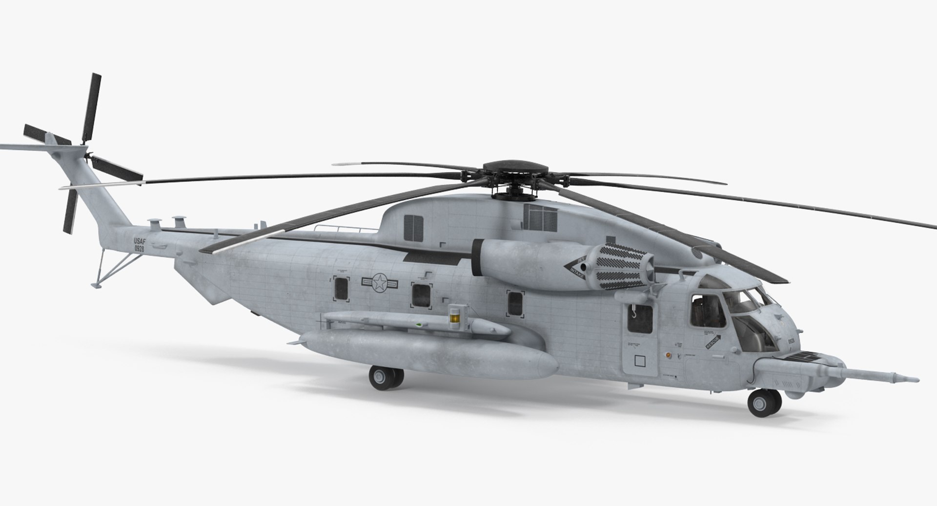 3d Model Of Sikorsky Mh-53 Pave Usaf