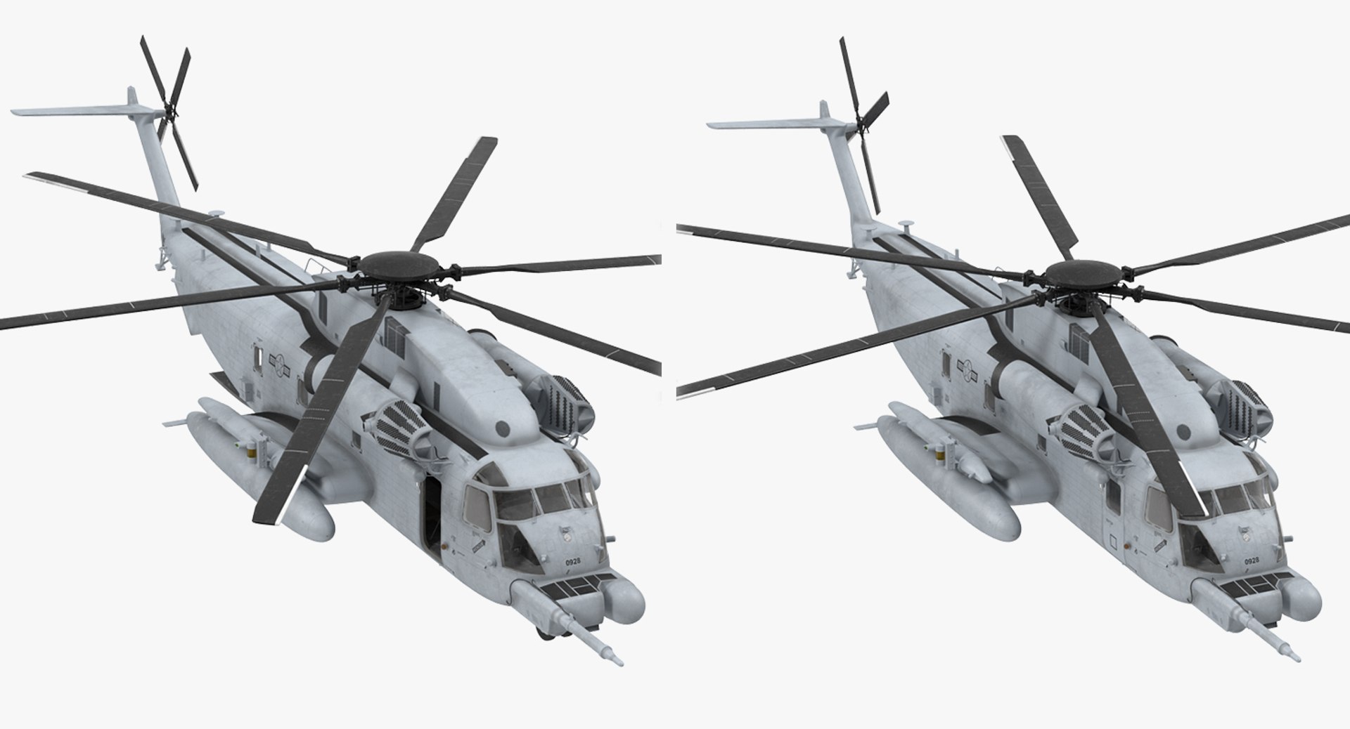 3d model of sikorsky mh-53 pave usaf