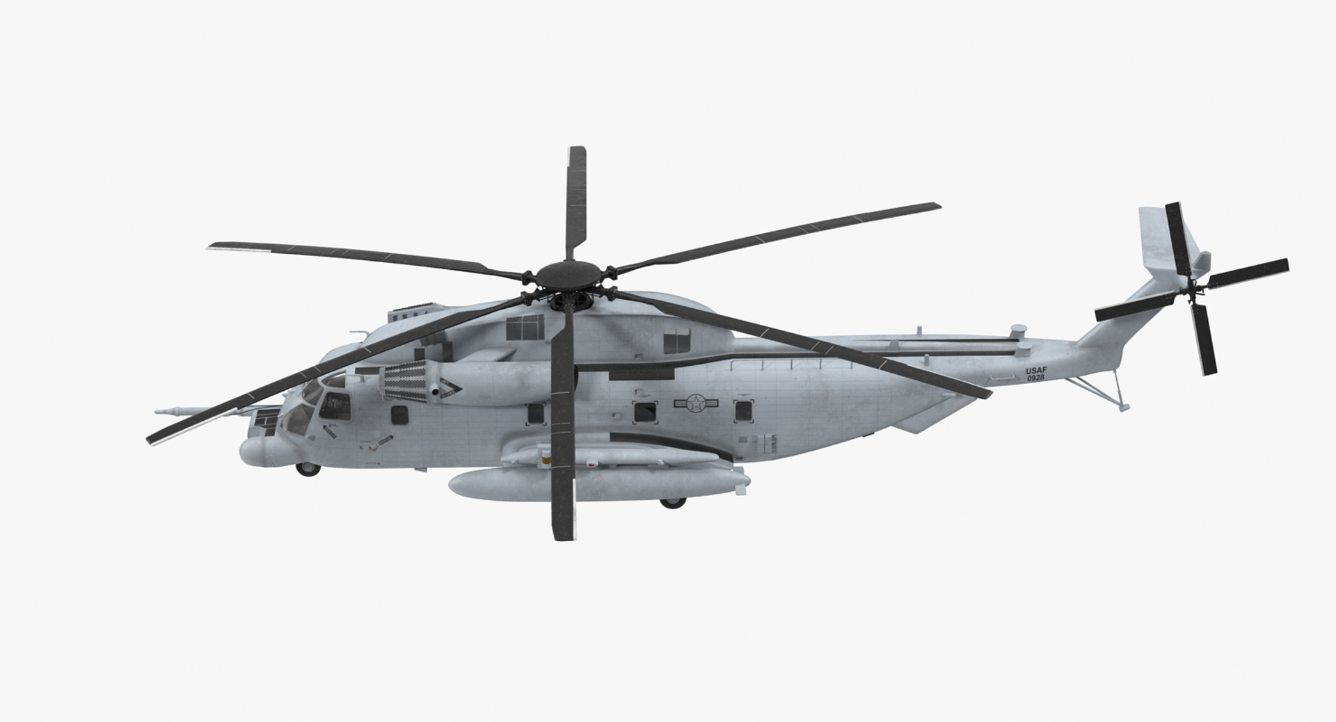 3d Model Of Sikorsky Mh-53 Pave Usaf