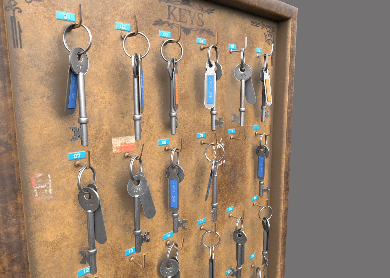 3D Key Rack Model - TurboSquid 1782314