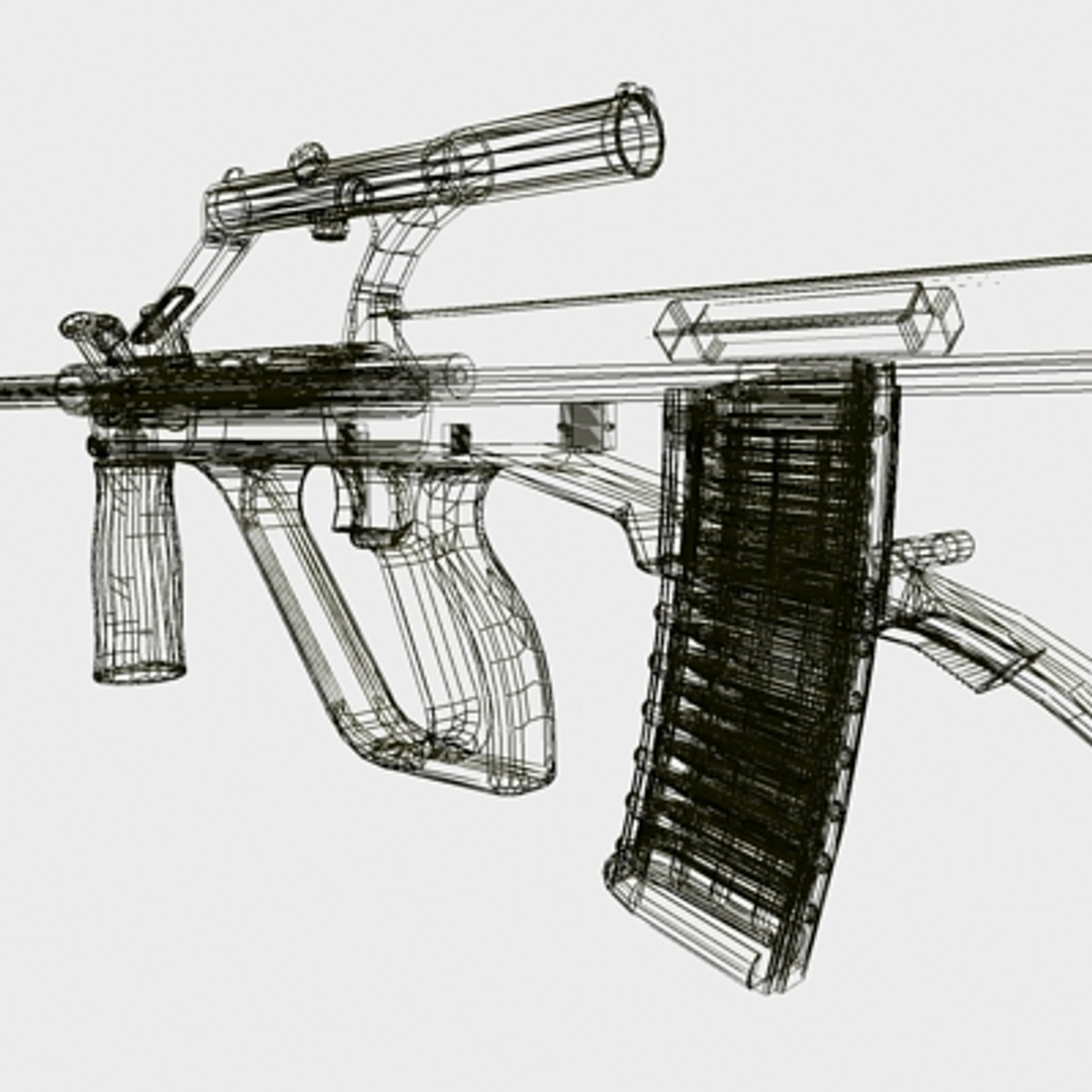 steyr aug assault rifle 3d model