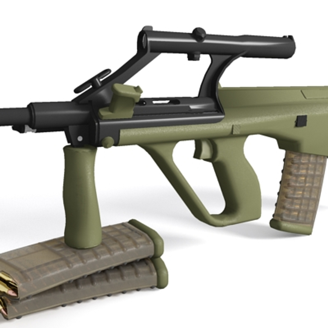steyr aug assault rifle 3d model