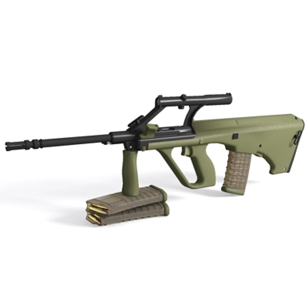 steyr aug assault rifle 3d model