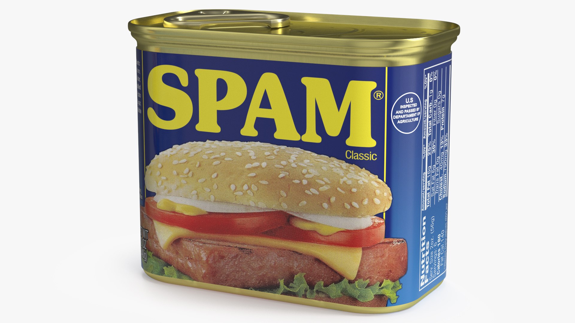 Spam Canned Food Closed 3D Model - TurboSquid 2193865