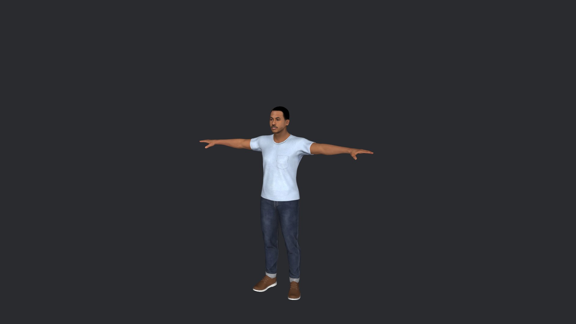Khalil Rountree Hyper Realistic Full Body Fully Rigged 3D Character 3D ...