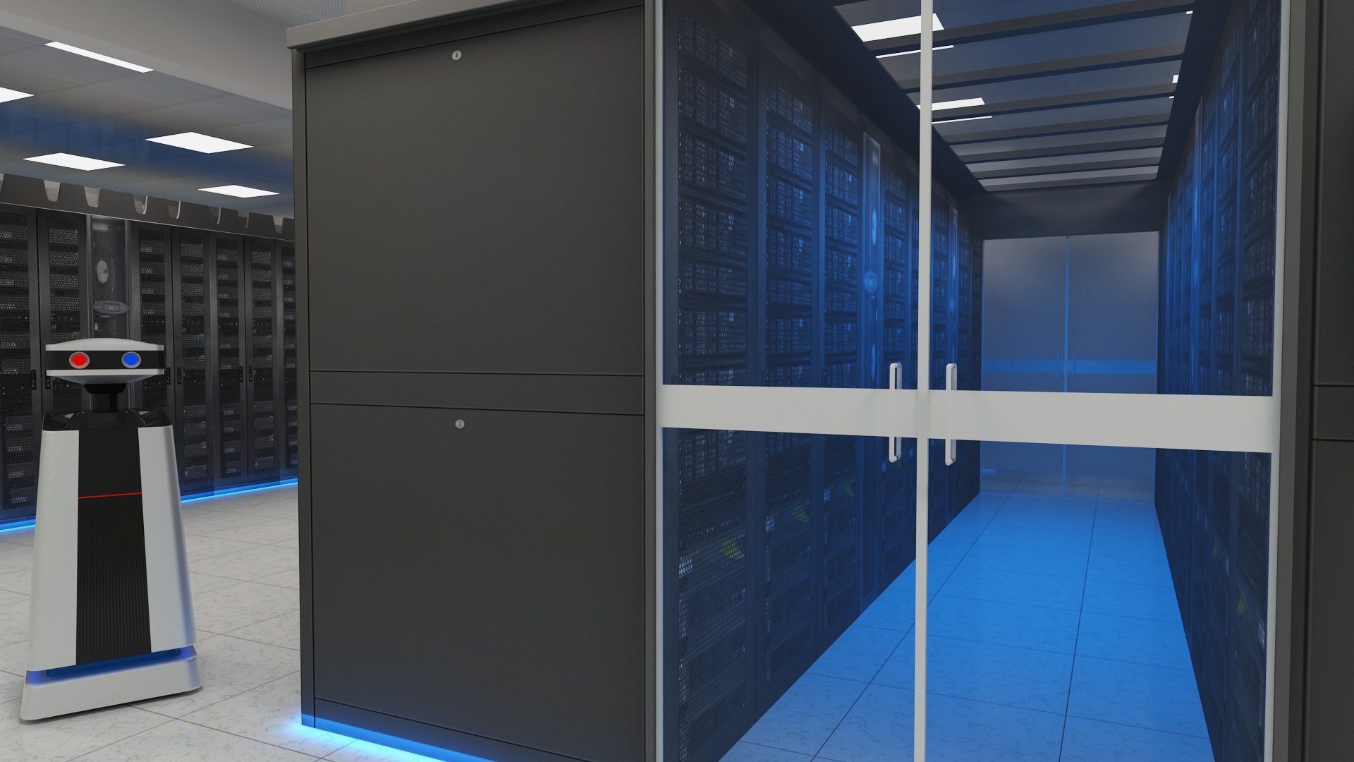 Computer Server Room 3D - TurboSquid 2085097