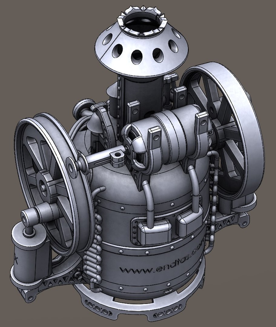 3D Steam Engine Ready Case - TurboSquid 1383106