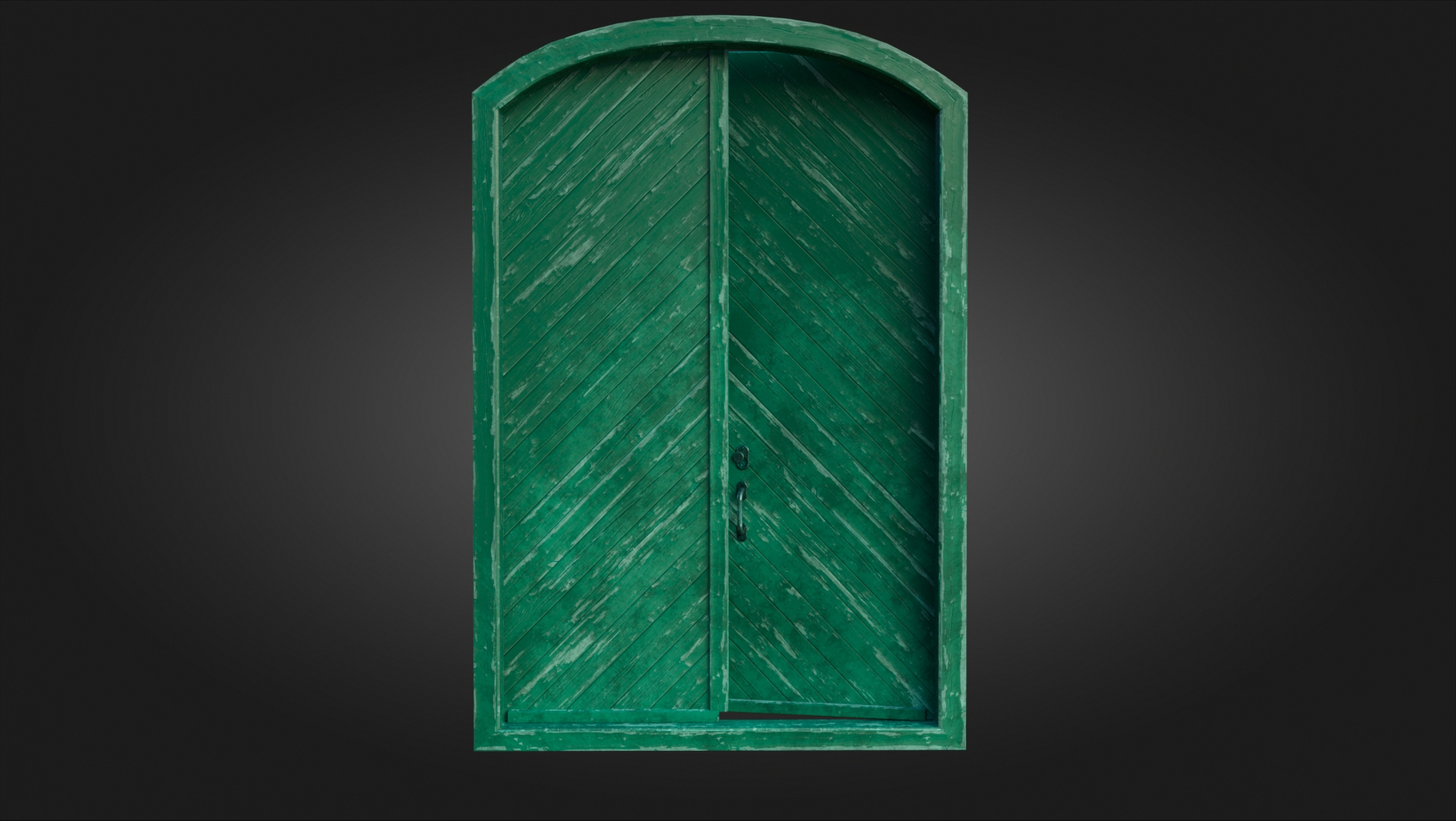 Old Doubledoors Green - PBR 3D Model - TurboSquid 1841536