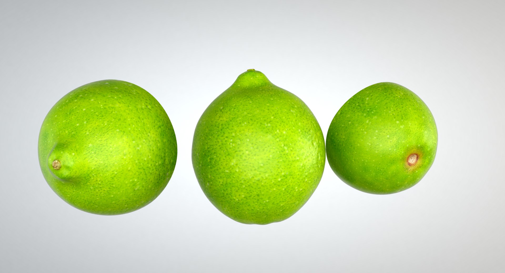 3d Lime Fruit Food Model