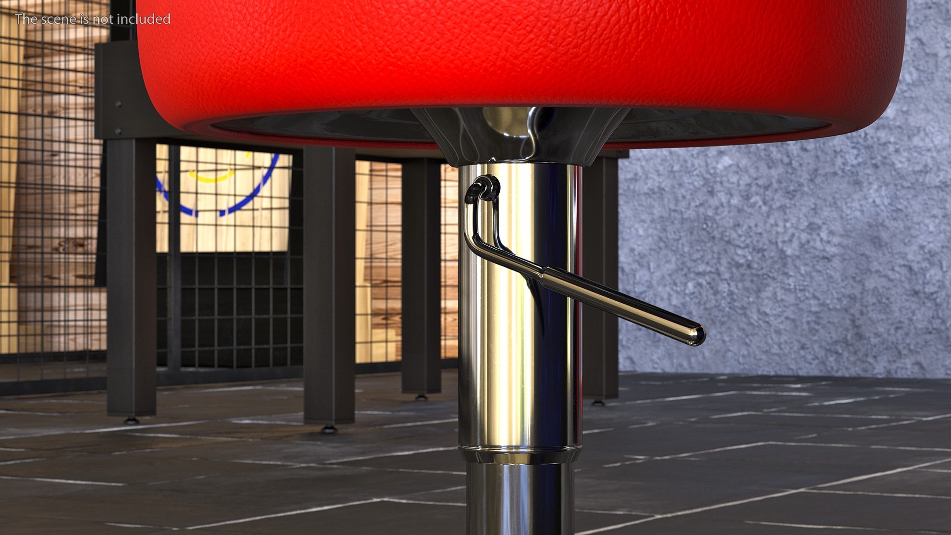 Round Swivel Stool With Chrome Foot 3D Model - TurboSquid 1737101