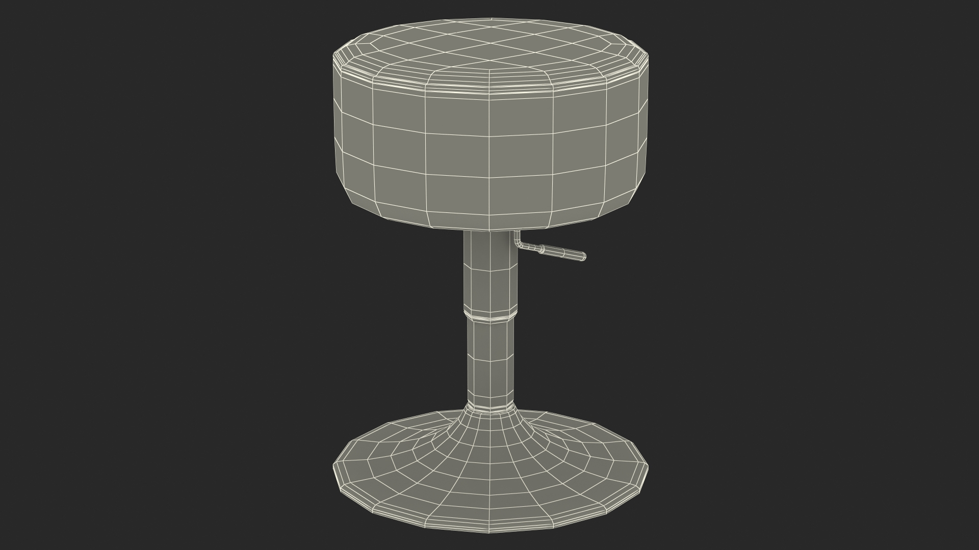 Round Swivel Stool With Chrome Foot 3D Model - TurboSquid 1737101