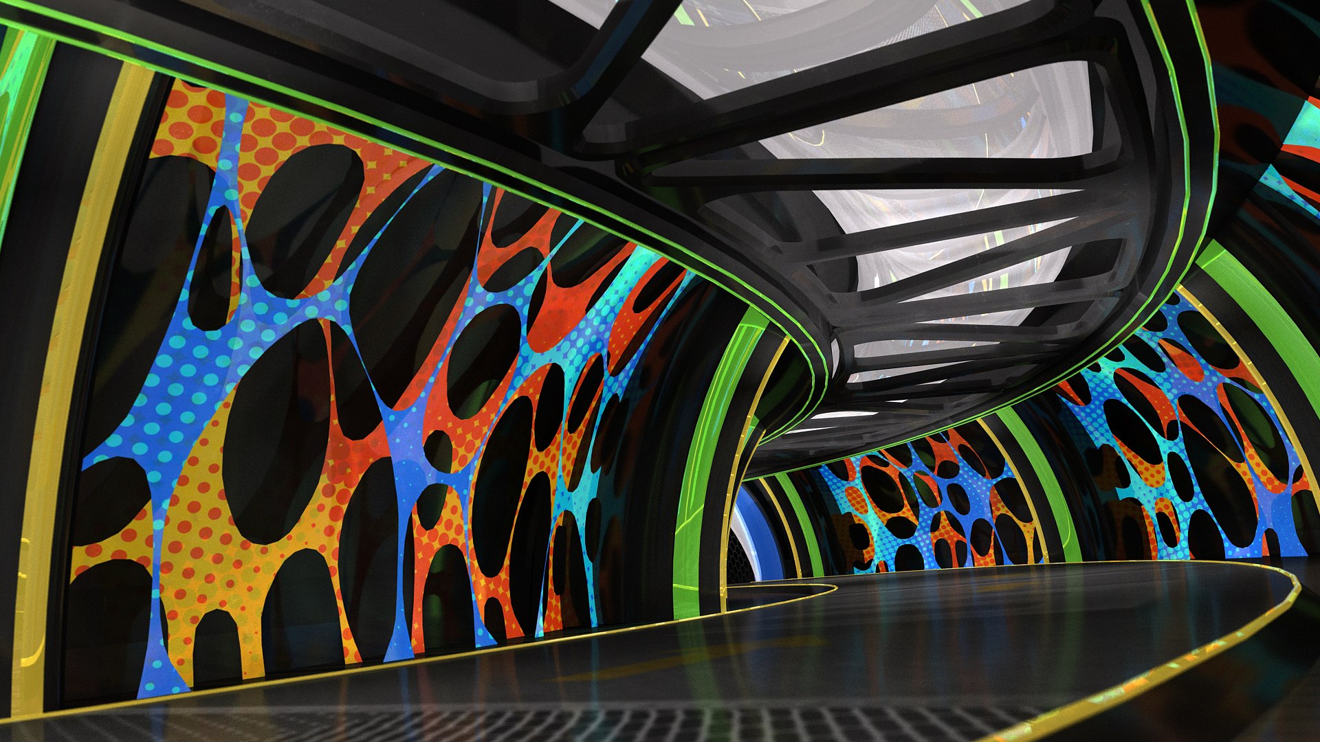 Futuristic Corridor 3D Model - TurboSquid 1870352