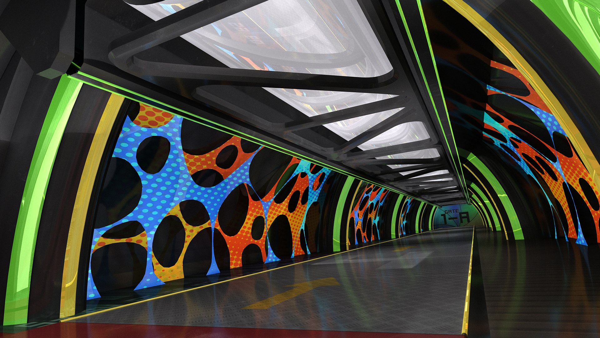 Futuristic Corridor 3D Model - TurboSquid 1870352