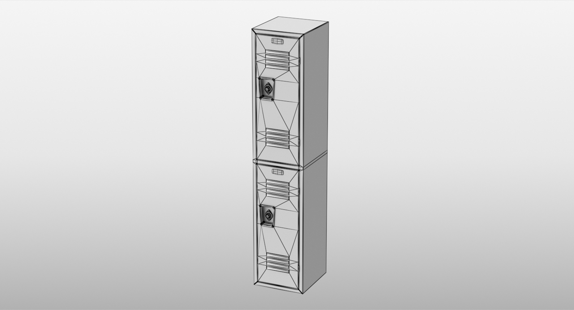 3D Realistic Steel Locker Model - TurboSquid 1377978