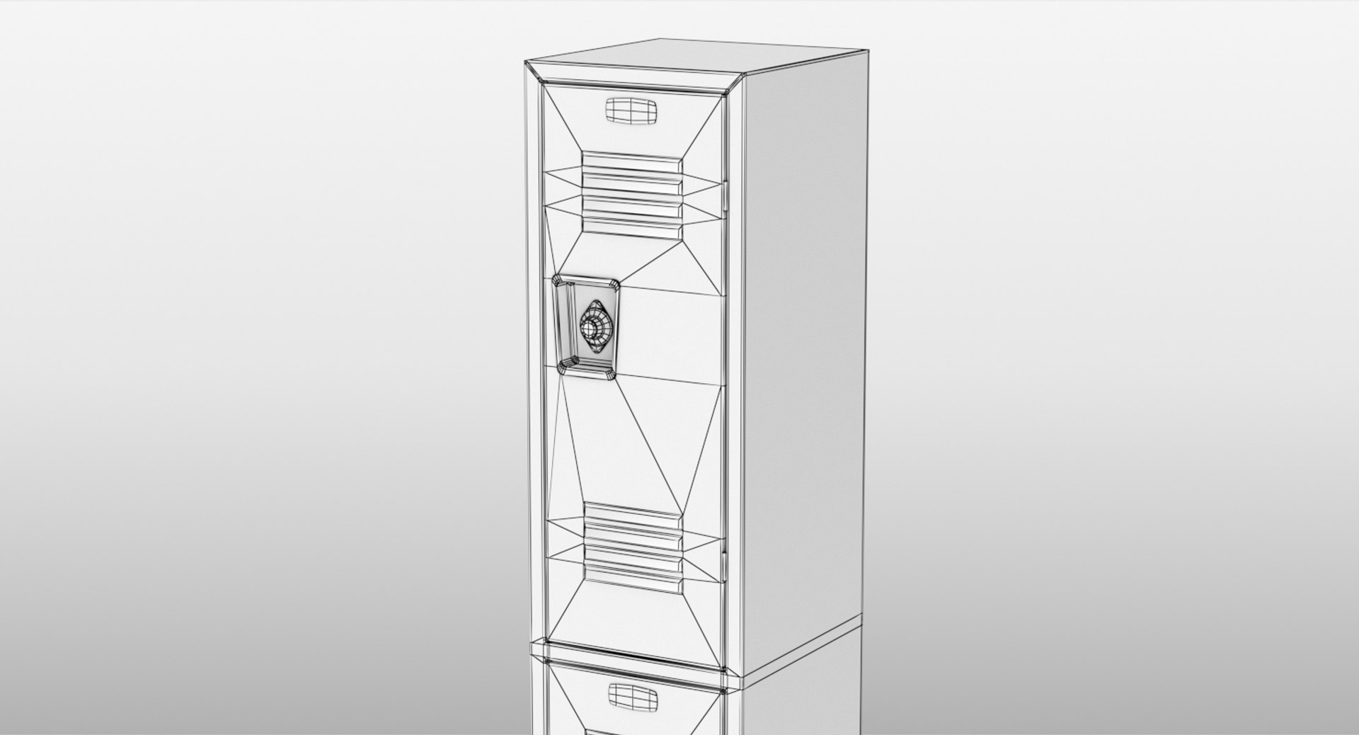 3D Realistic Steel Locker Model - TurboSquid 1377978