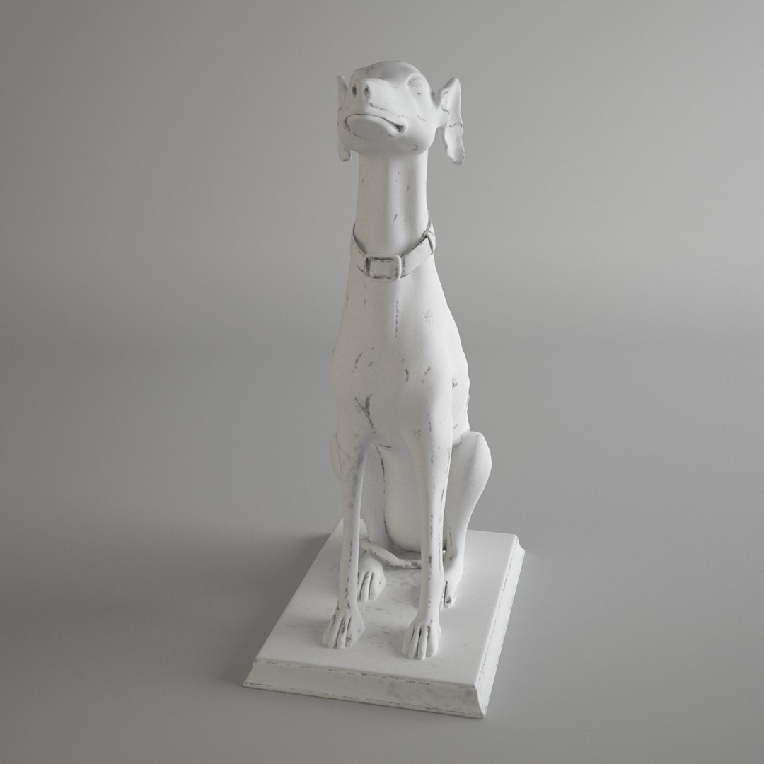 Dog Statue 3d Model